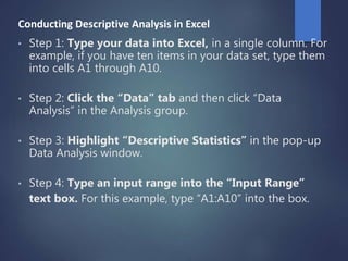Introduction to Descriptive Statistics | PPTX