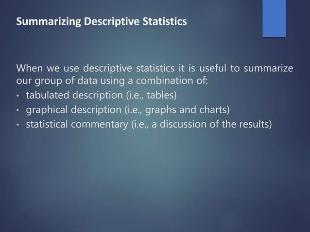 Introduction to Descriptive Statistics | PPTX | Business Accounting & Finance | Business