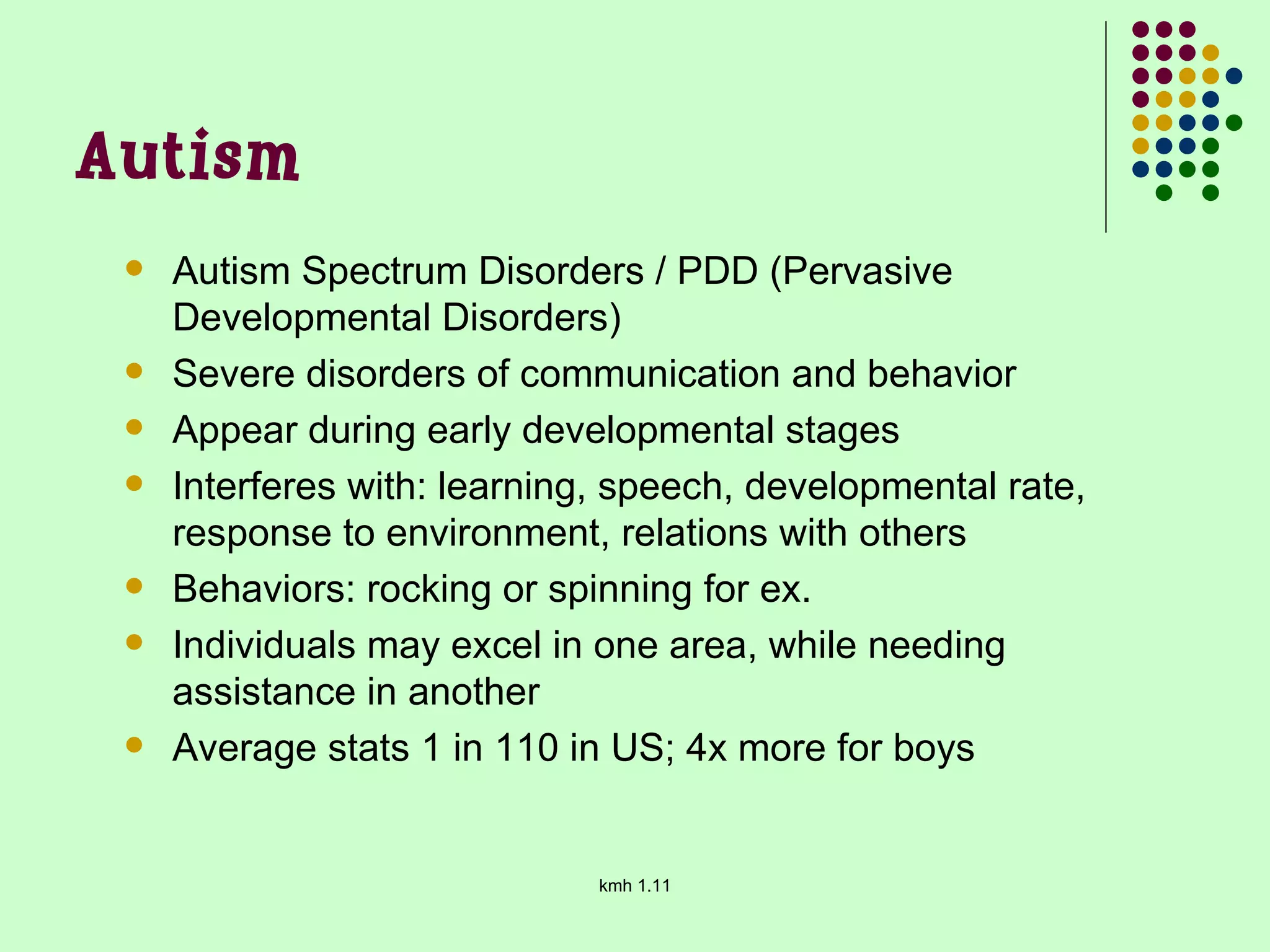 Intro to developmental disabilities ncc | PPT | Brain and Nervous ...