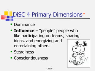 Intro To Disc Behavioral Styles | PPT