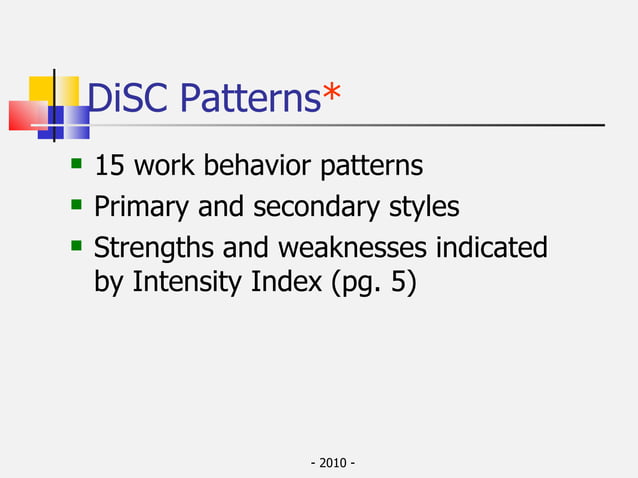 Intro To Disc Behavioral Styles | PPT