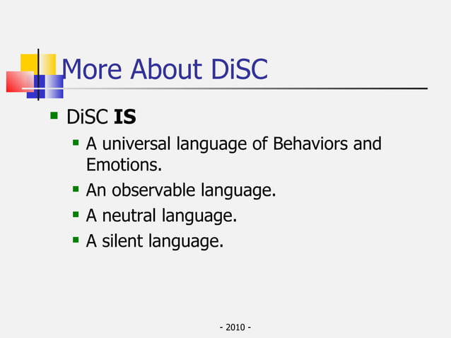 Intro To Disc Behavioral Styles | PPT