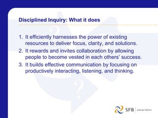 Intro to Disciplined Inquiry | PPT
