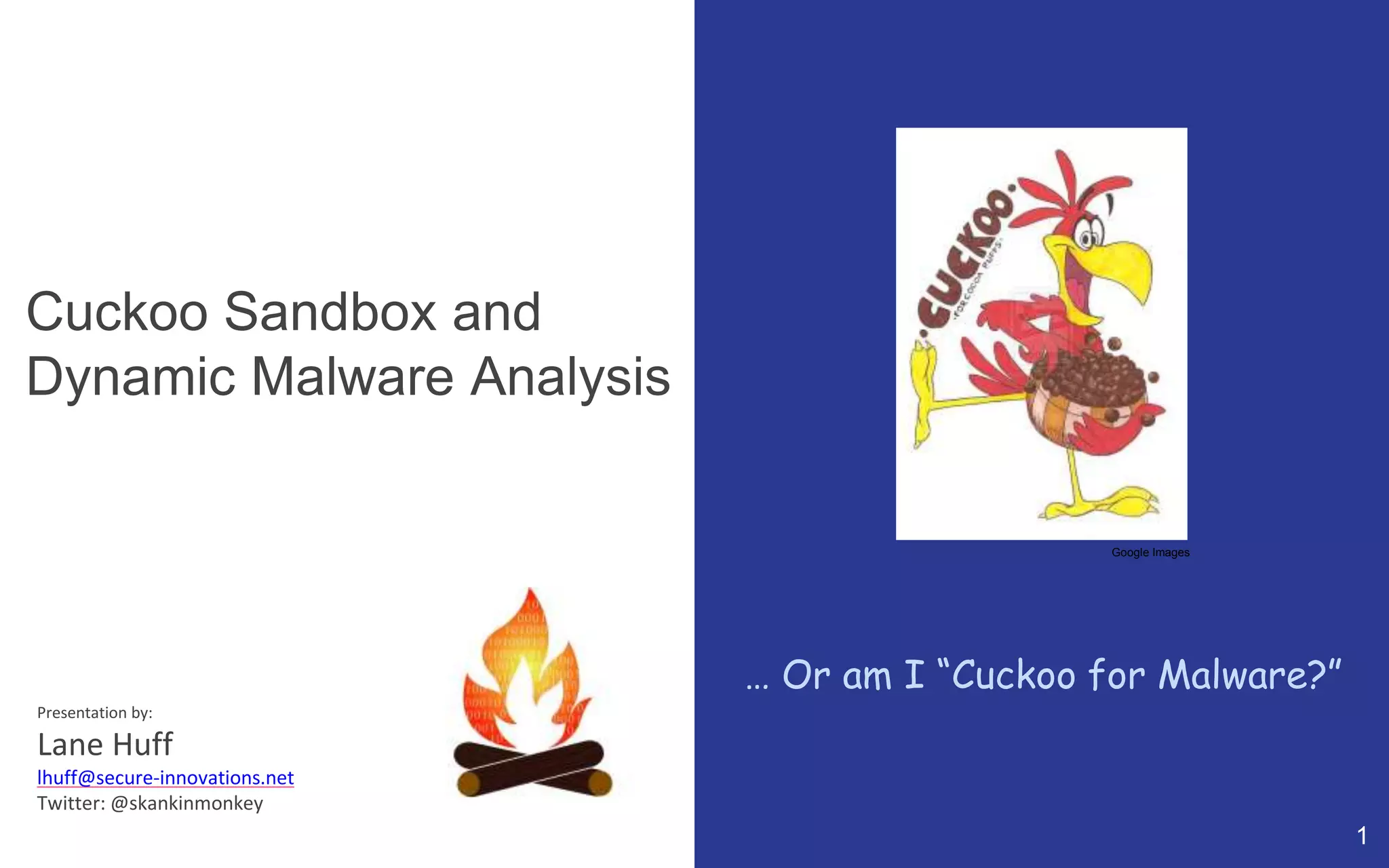 Introduction to Dynamic Malware Analysis ...Or am I "Cuckoo for Malware?" | PPTX