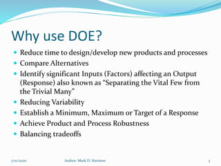Intro to doe harrison | PPTX | Chemistry | Science