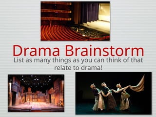 introduction activities to drama year 7 content | PPTX