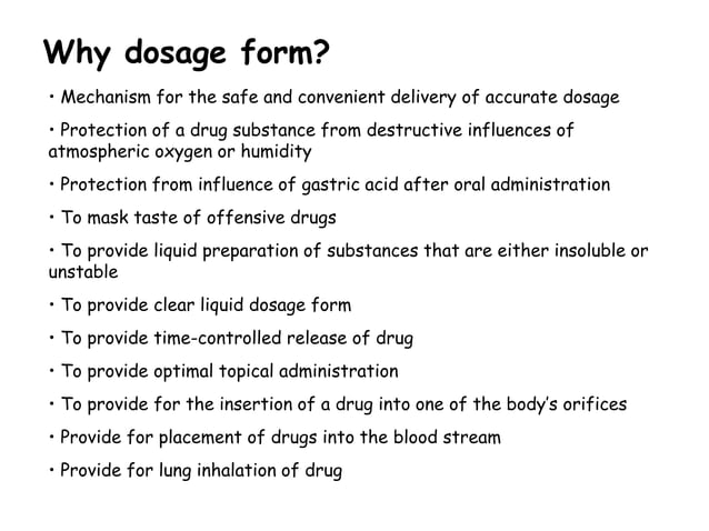 Intro to Drug & Dosage Form Design | PPT