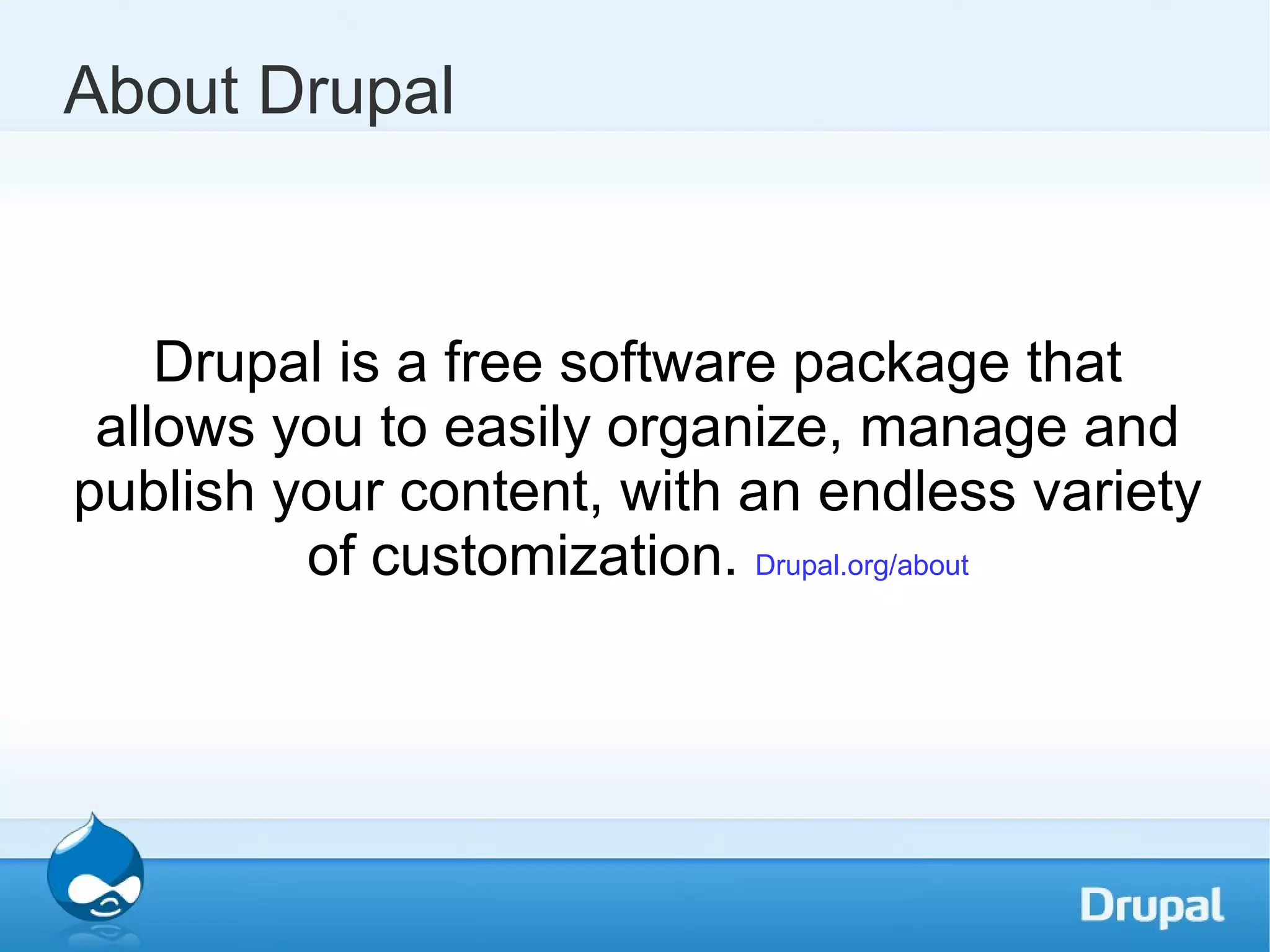 Introduction to drupal | PPT