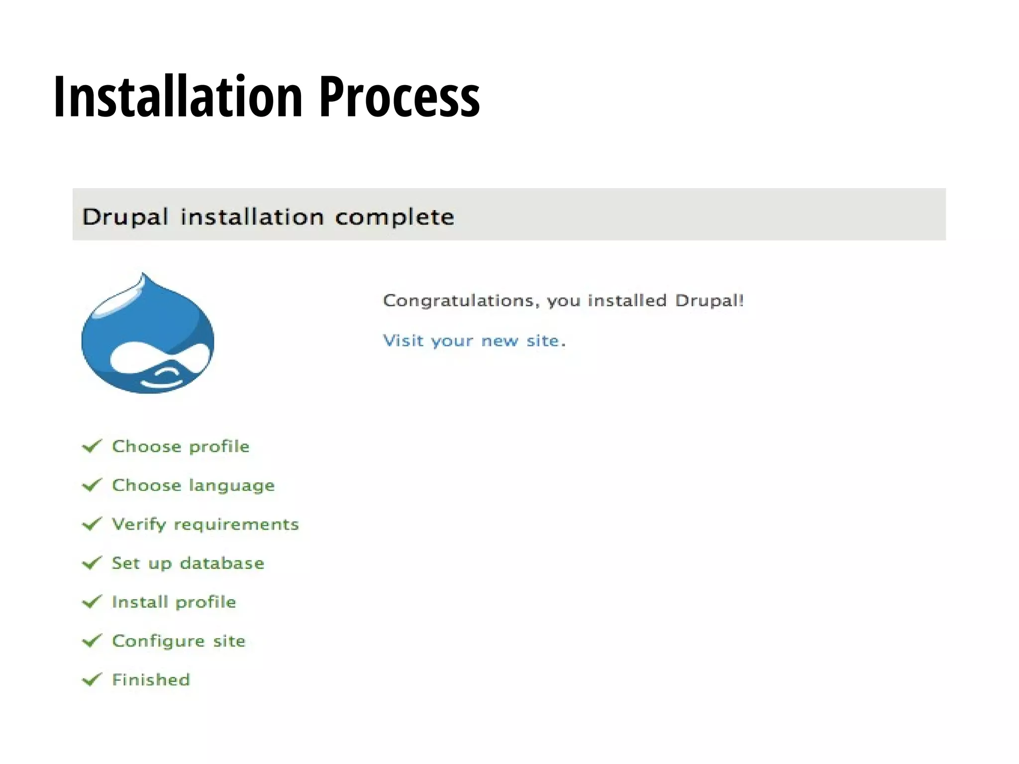 Introduction to Drupal - Installation, Anatomy, Terminologies | PPT