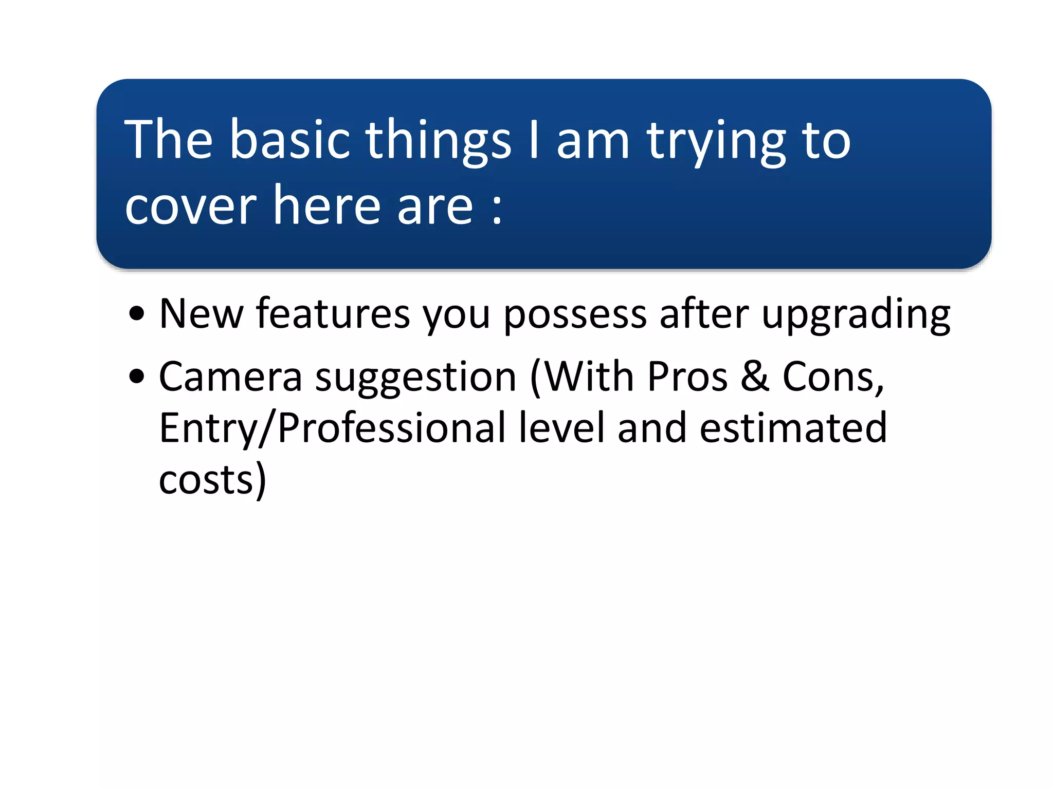Introduction to DSLRs | PPTX
