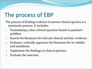introduction to evidence based practice 1 | PPTX