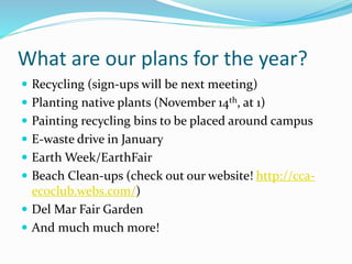 Intro to Ecoclub | PPTX