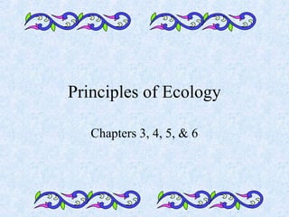 introduction to ecology. Principles of ecologyppt | PPT