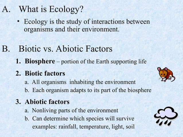 introduction to ecology. Principles of ecologyppt | PPT