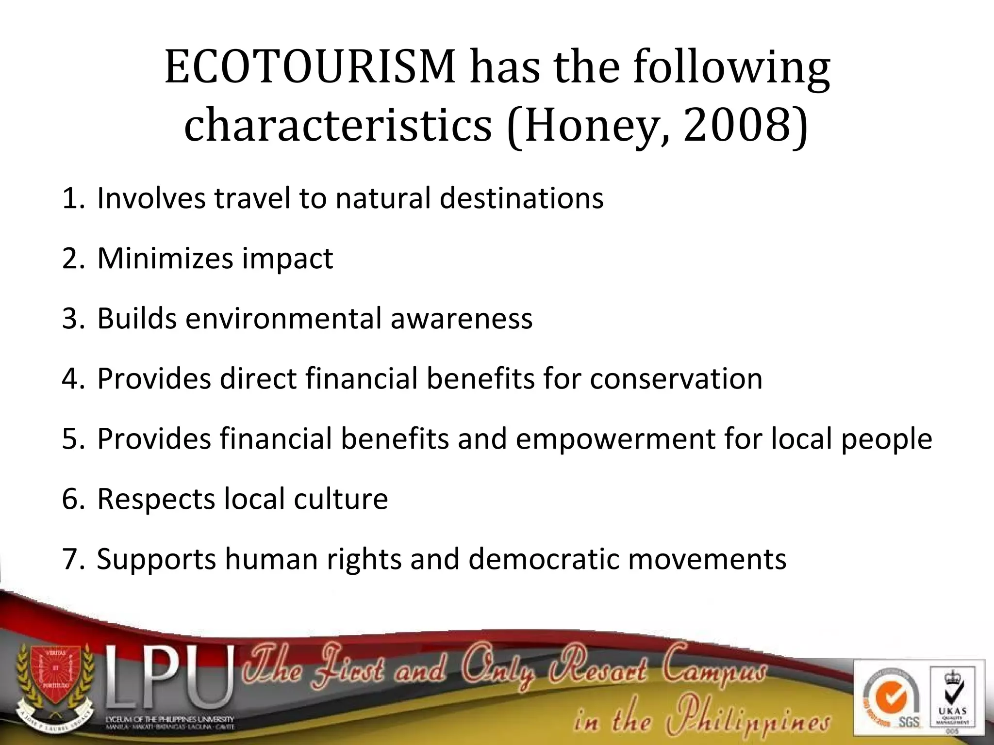 Intro to ecotourism | PPT