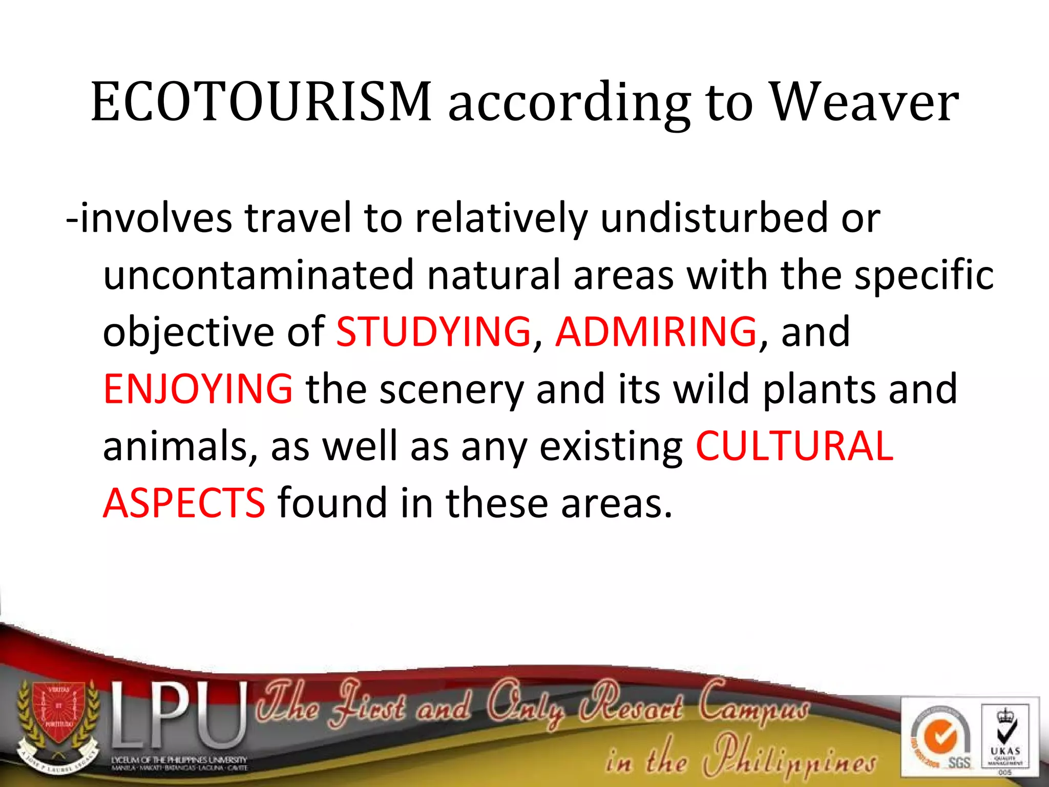 Intro to ecotourism | PPT