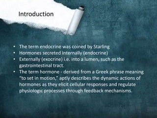 Introduction to endocrinology | PPTX