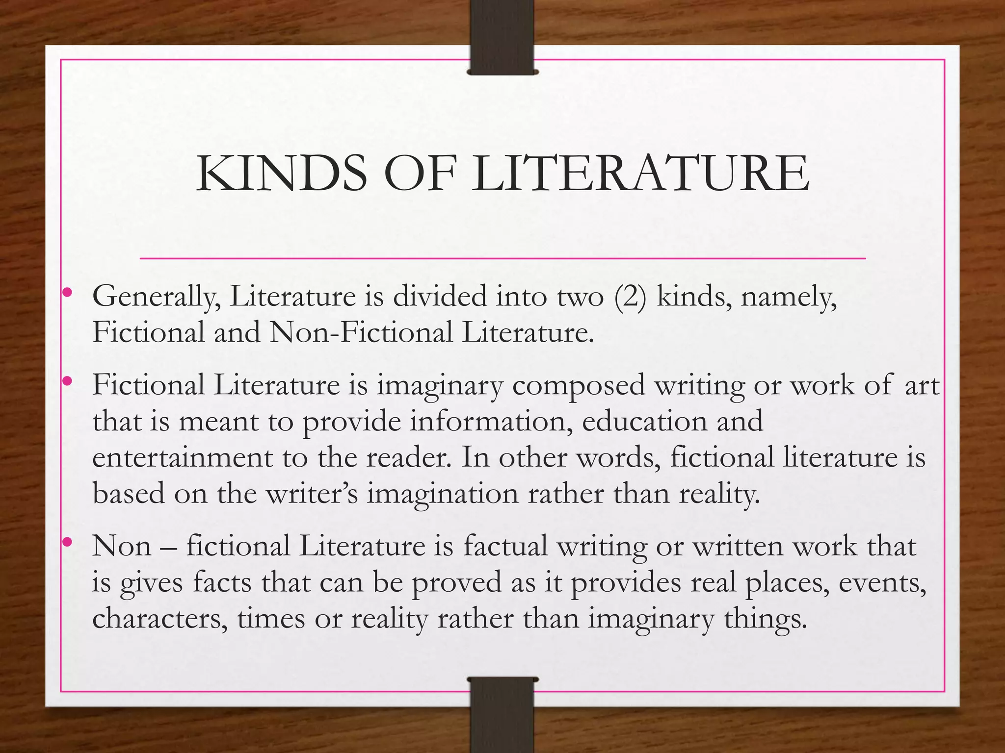 Introduction to Literature in English | PPTX