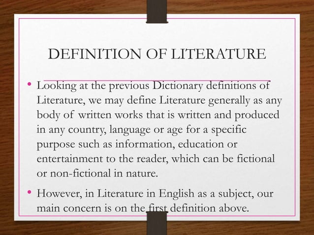 Introduction to Literature in English | PPTX