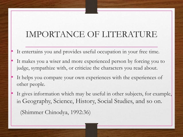 Introduction to Literature in English | PPTX