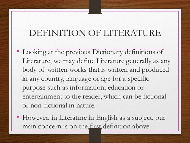 Introduction to English Literature