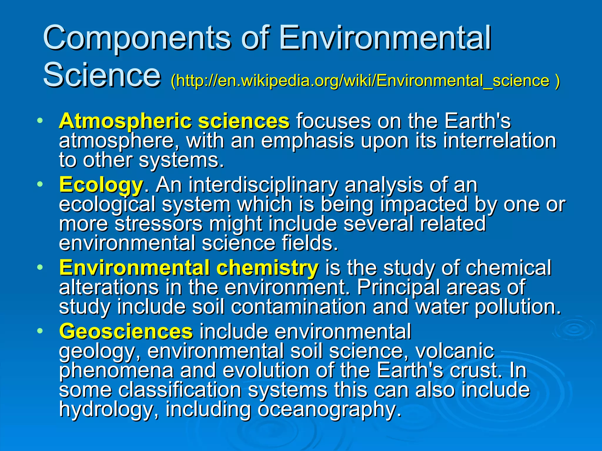 Intro. to Environmental Science | PPT
