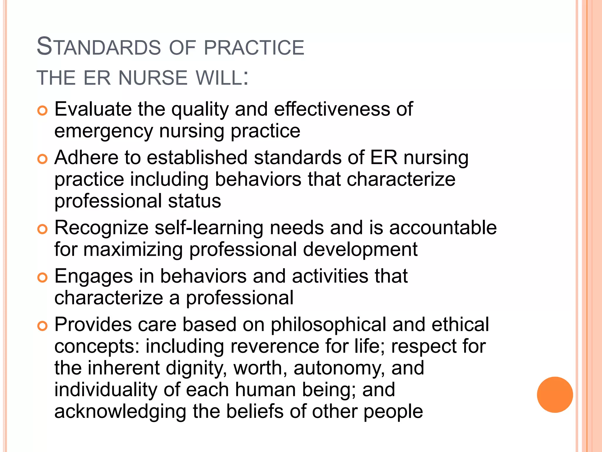 Intro to er nursing | PPTX