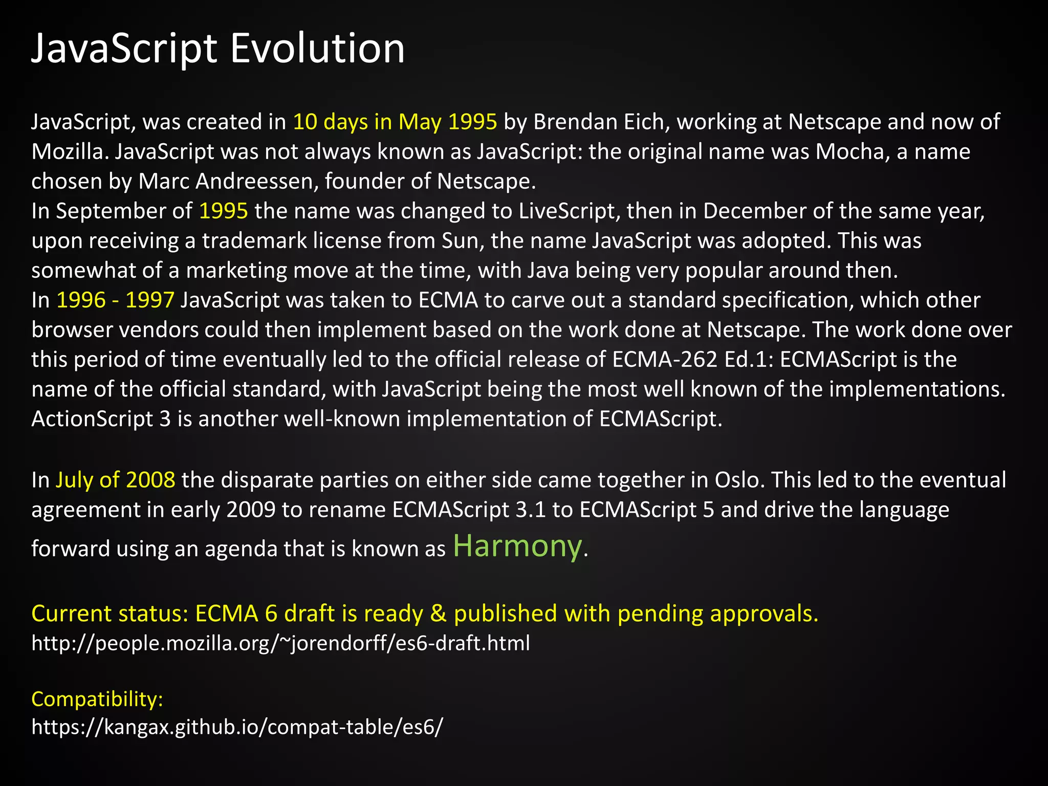 Intro to ES6 and why should you bother ! | PPTX