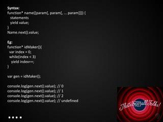 Intro to ES6 and why should you bother ! | PPTX