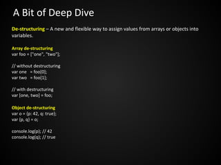 Intro to ES6 and why should you bother ! | PPTX