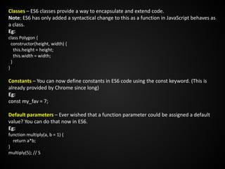 Intro to ES6 and why should you bother ! | PPTX