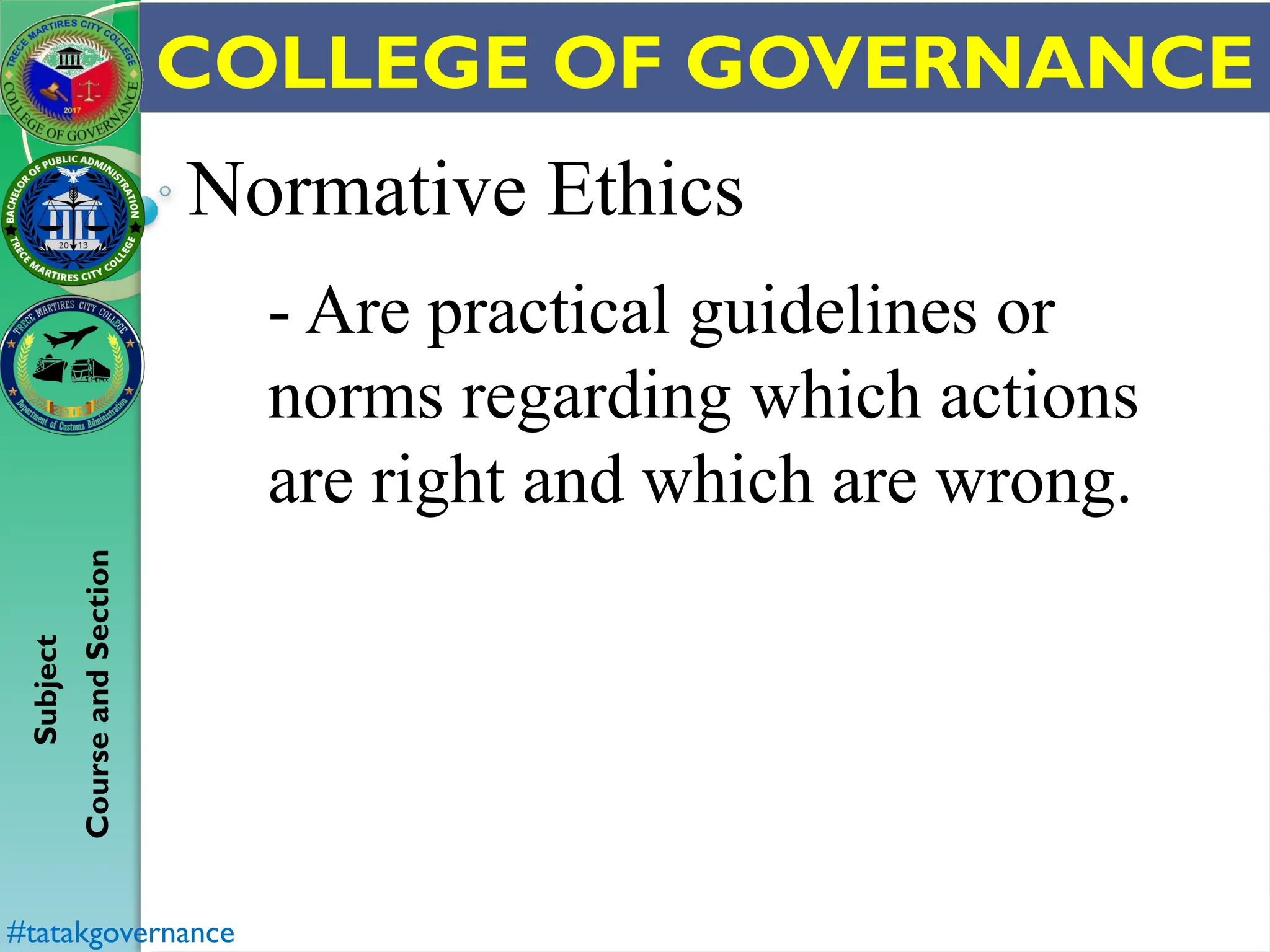 Introduction to Ethics " Knowing what is right and wrong" | PPTX