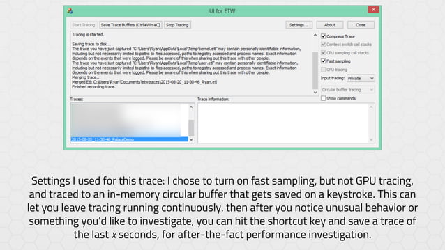 Intro to ETW Tracing and OSVR | PPT