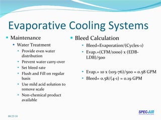 Intro To Evaporative Cooling | PPT