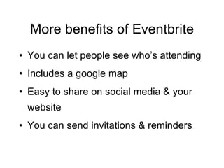 Introduction to Eventbrite | PPT