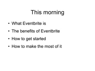 Introduction to Eventbrite | PPT