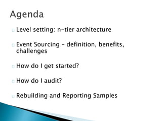 Introduction to Event Sourcing | PPTX