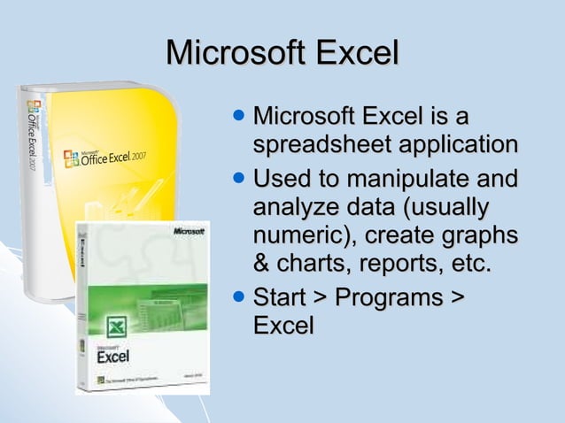Intro to Excel | PPT
