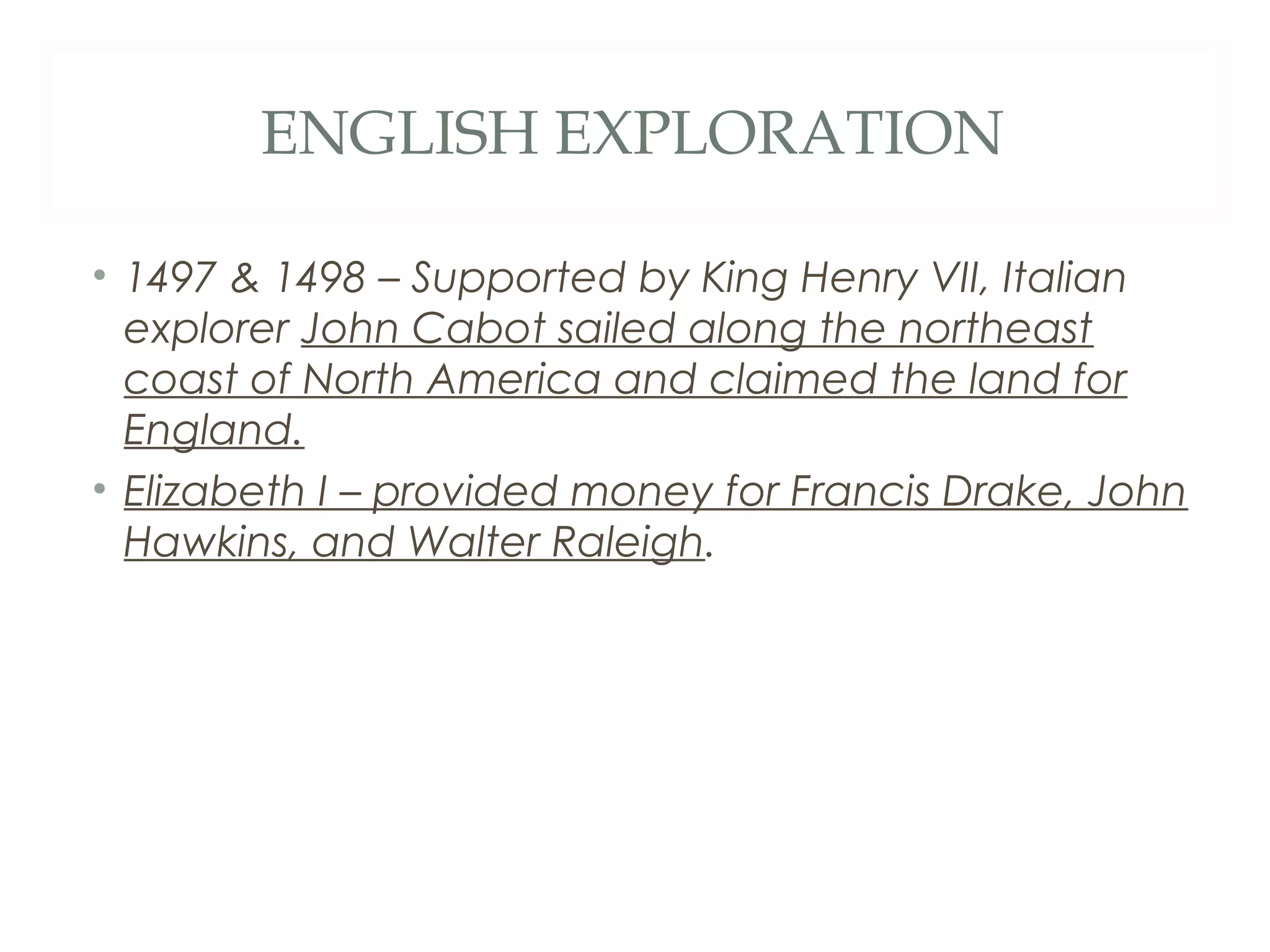 Intro to exploration | PPT