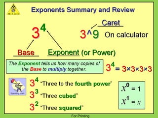 Intro to exponents edmodo 2013 14 | PPT
