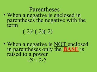 Intro to exponents edmodo 2013 14 | PPT