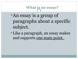 Mastering the Five-Paragraph Essay: Structure, Tips, and Examples | PPT