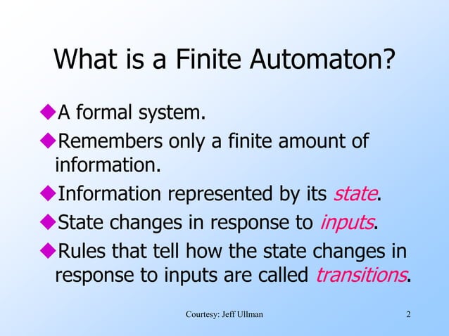 Finite Automata | PPT
