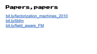 Meetup#2. Intro to Factorization Machines | PDF