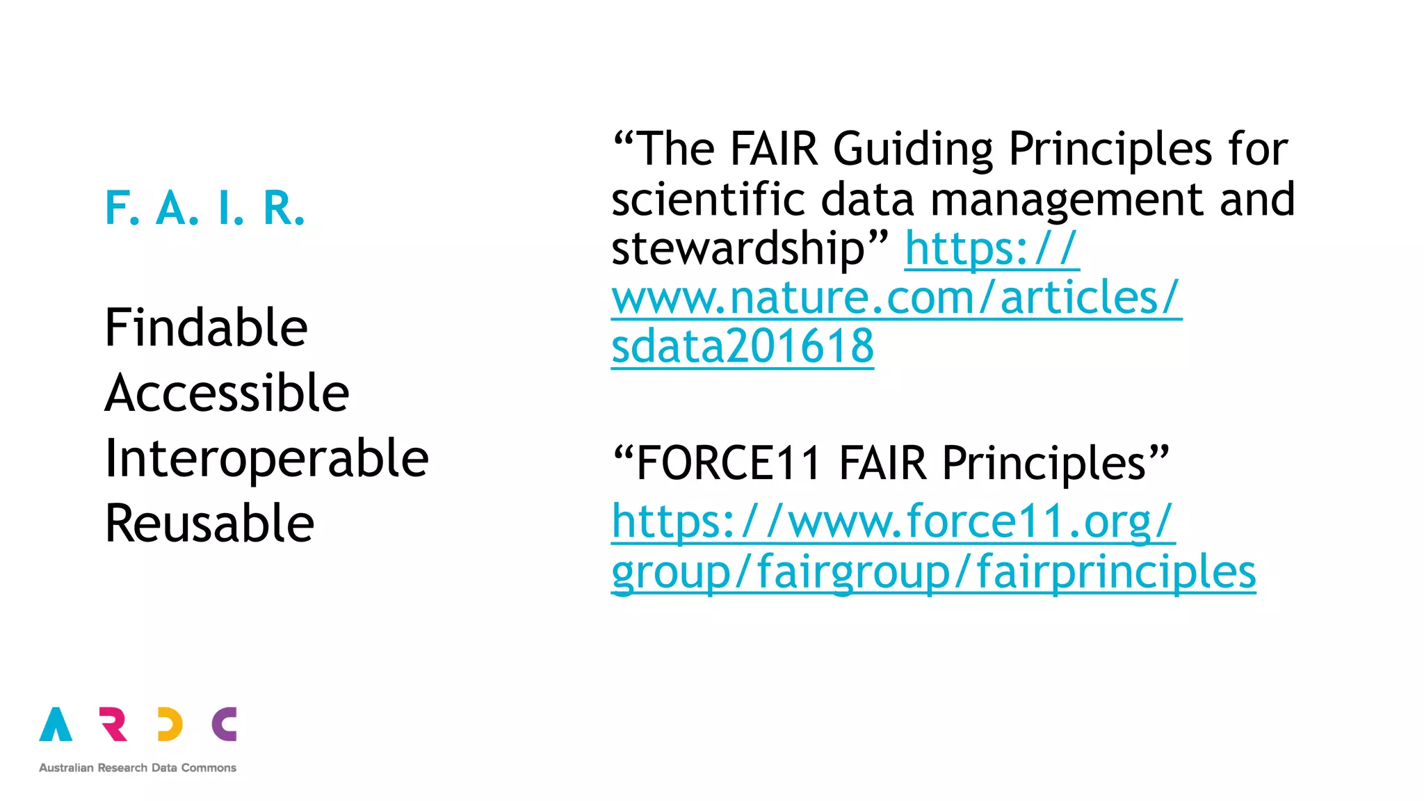 Introduction to FAIR principles - for impact and reuse of research data ...