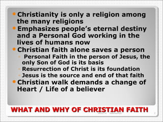 A BIRD'S EYEVIEW OF CHRISTIAN FAITH | PPT