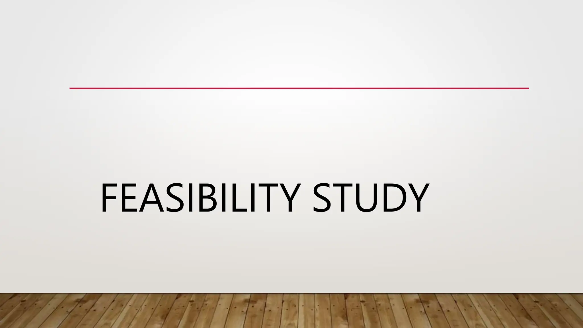 Introduction to Feasibility Study lecture | PPTX