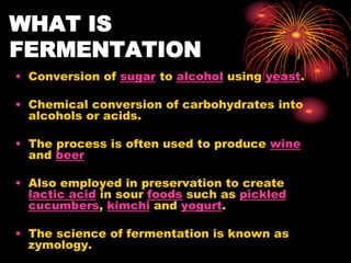 Introduction to fermentation | PPTX