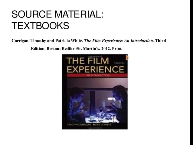 Introduction to Film and Media Studies: THE SHOT