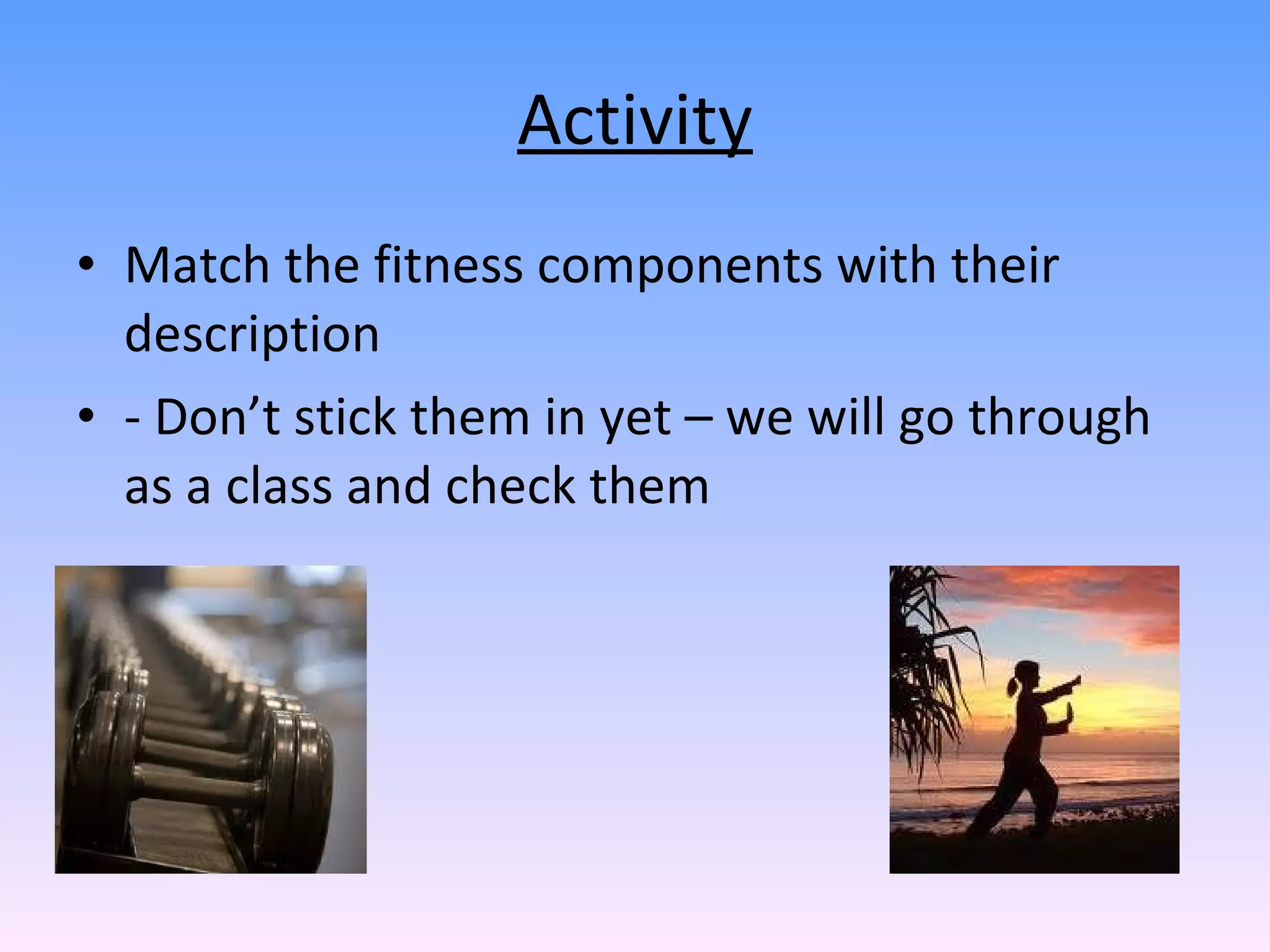 Intro to Fitness Unit 10SPS | PPT